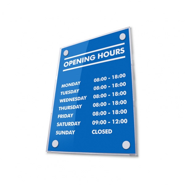 A4 Window Poster Display Pocket White Light Display